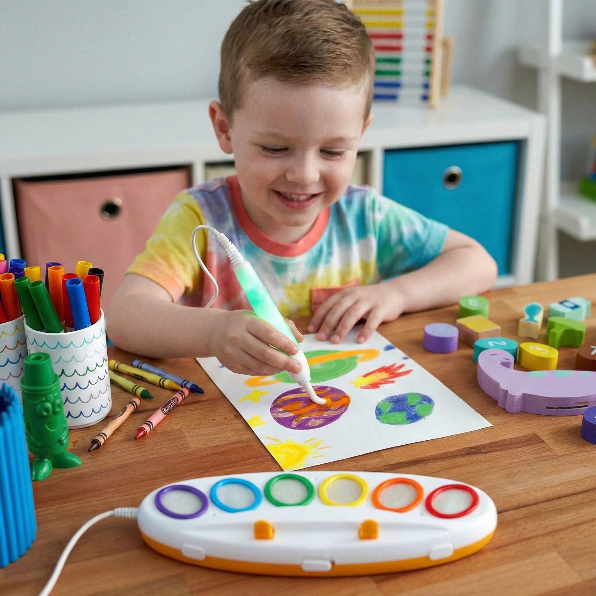 Magical Paint Brush Coloring Kit with Color Recognition & Special Pape ...